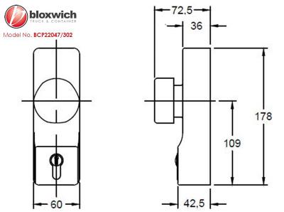 BCP22047/302 Exidor Knob Operated Outside Access Device