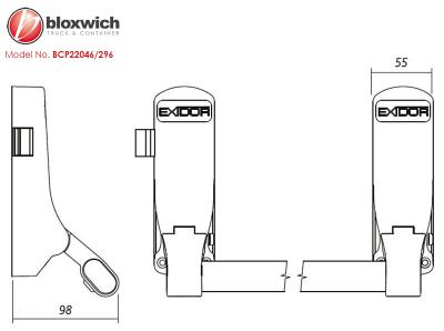 BCP22046/296 Exidor Panic Bar Latch