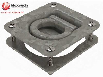 CAT310-SET SWL 500kg* Pan Lashing Ring, c/w Back Plate & Fasteners