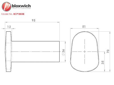 BCP18038 Skip Lug 95mm