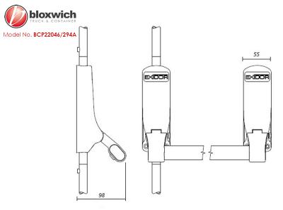 BCP22046/294a Exidor 2 Point Adjustable Panic Bar