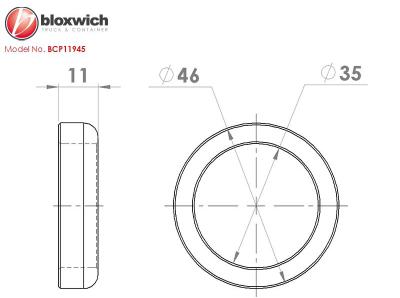BCP11945 Mild Steel Anti Rack Ring for Dia 34mm Door Gear
